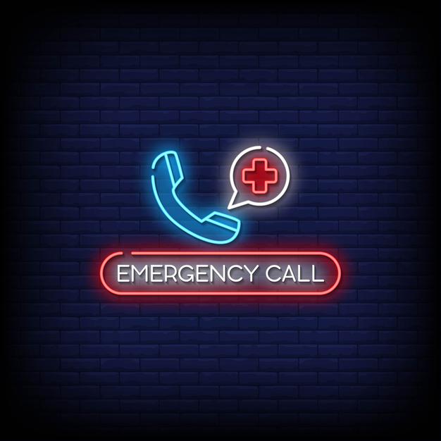 Emergency Call Neon Sign Perfect For Business Environment — make neon sign