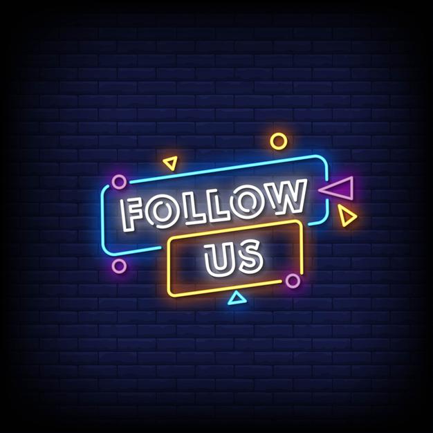 Follow Us Neon Sign — make neon sign