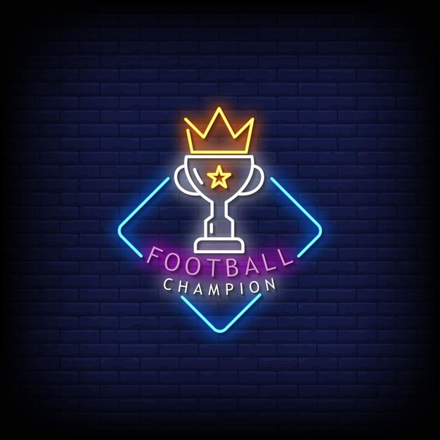 Football Championship Neon Sign — make neon sign