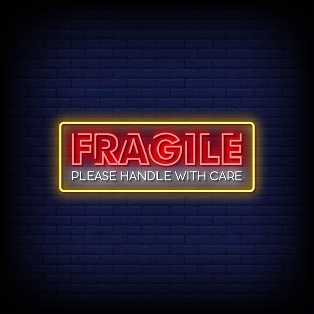 Fragile Neon Sign Perfect For Business Environment — make neon sign