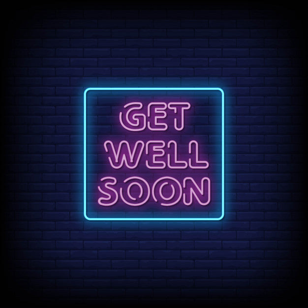 Get Well Soon Neon Sign - Neon purple Aesthetic — make neon sign