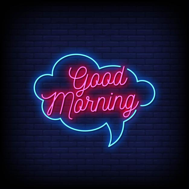 Good Morning Neon Sign - Neon Pink Aesthetic — make neon sign