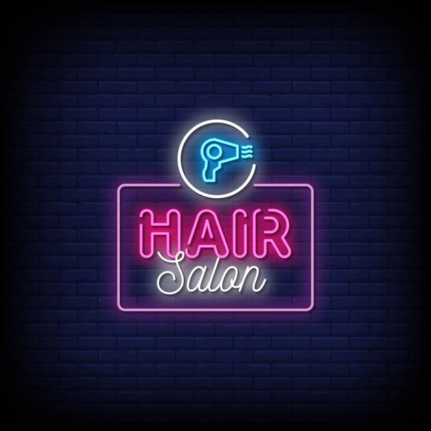 Hair Salon Neon Sign Perfect For Business Environment — make neon sign