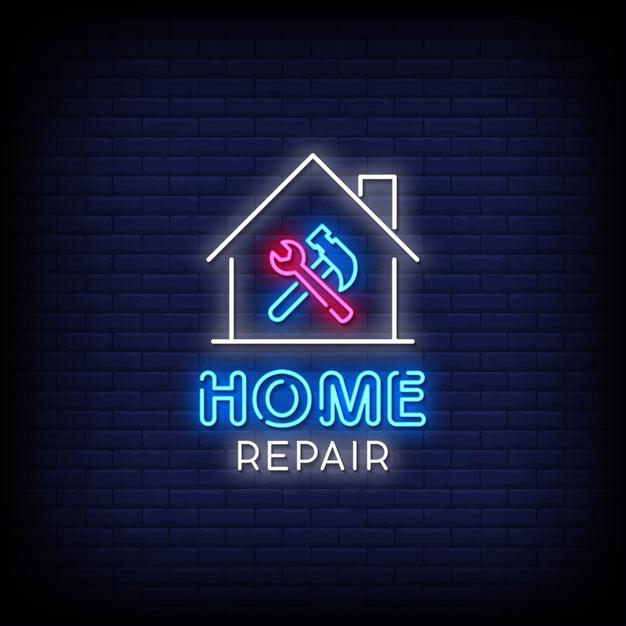 Home Repair Neon Sign Perfect For Business Environment — make neon sign