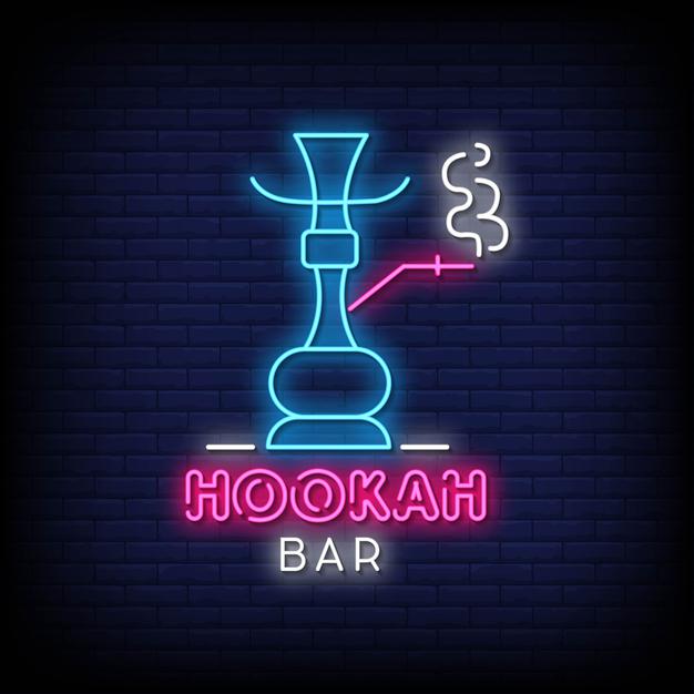 Hookah Bar Neon Sign Perfect for Bars & Lounges — make neon sign