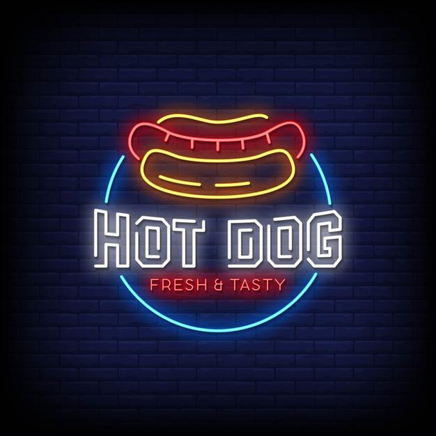 Hot Dog Neon Sign — make neon sign