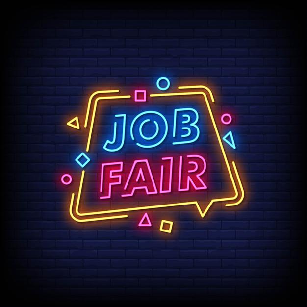 Job Fair Neon Sign Perfect For Office — make neon sign