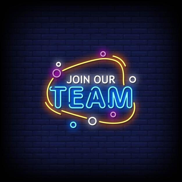 Join Our Team Neon Sign Perfect For Business Environment — make neon sign