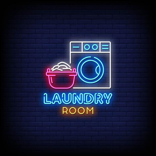 Laundry Neon Sign Laundry Neon Signs Style Text Vector | Premium
