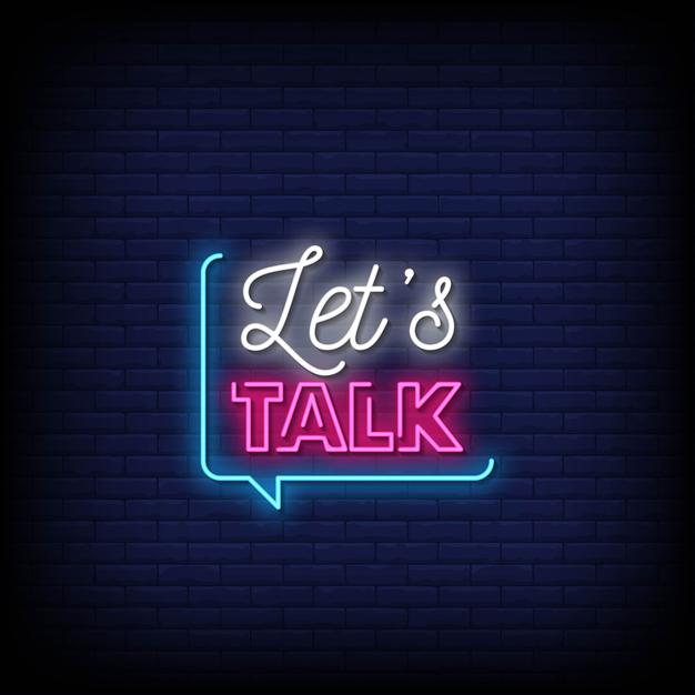 Let's Talk Neon Sign - Pink Neon Aesthetic — make neon sign