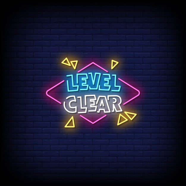 Level Clear Neon Sign — make neon sign