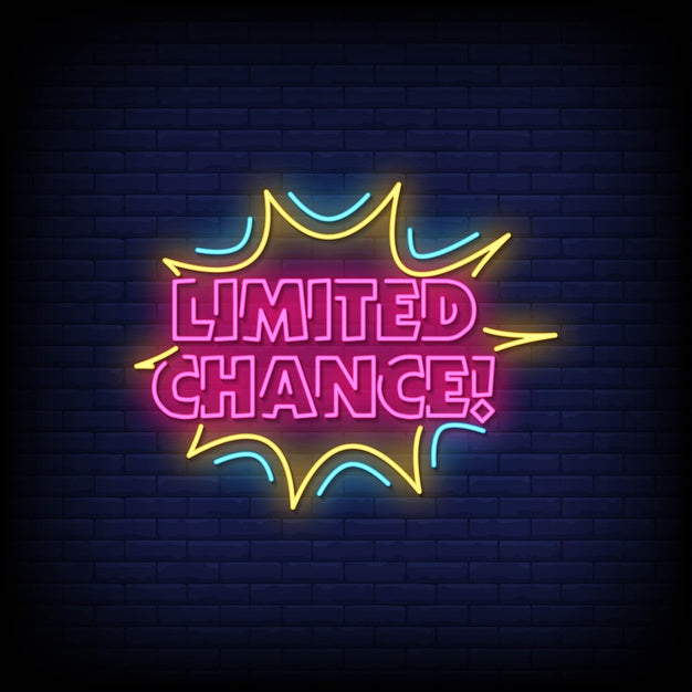 Limited Chance Neon Sign Perfect For Shop & Store — make neon sign