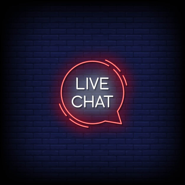 Live Chat Neon Sign — make neon sign