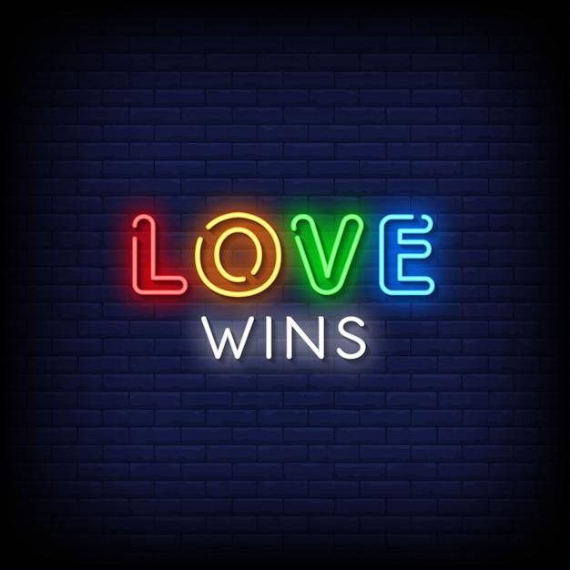 Love Wins Neon Sign — make neon sign