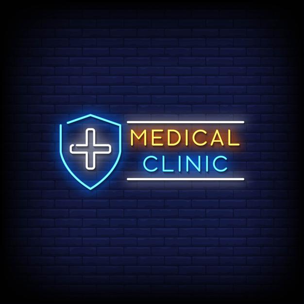 Medical Clinic Neon Sign Perfect For Business Environment — make neon sign