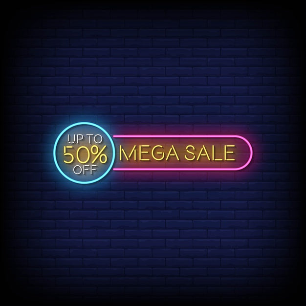 Mega Sale Neon Sign — make neon sign