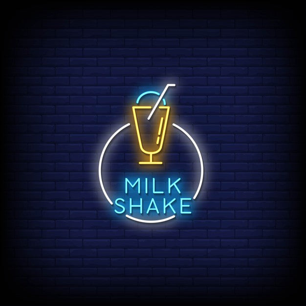 Milk Shake Neon Sign Perfect for Bars & Events — make neon sign