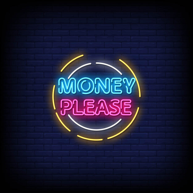 Money Please Neon Sign Perfect for Businesses and Home — make neon sign