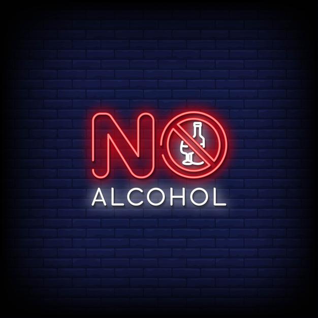 No Alcohol Neon Sign Perfect for Bars & Events — make neon sign