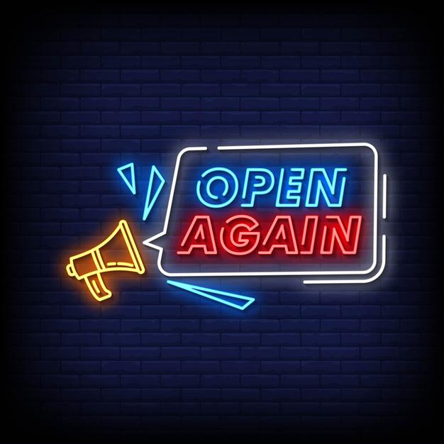 Open Again Neon Sign Perfect for Businesses & Events — make neon sign