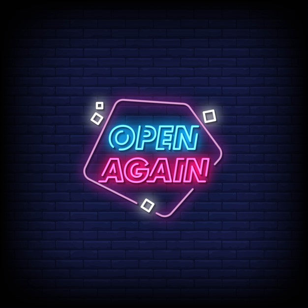 Open Again Neon Sign - Pink Neon Sign — make neon sign