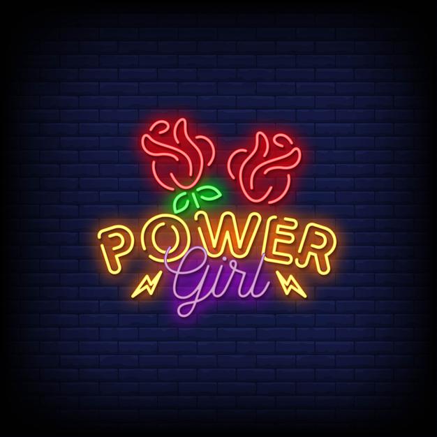 Power Girl Neon Sign — make neon sign