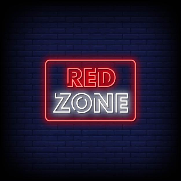 Red Zone Neon Sign — make neon sign