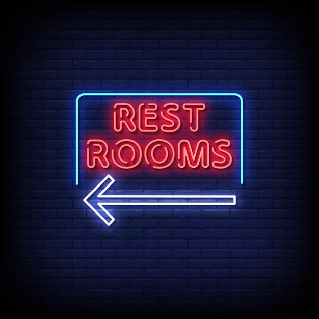 Restroom Neon Sign — make neon sign