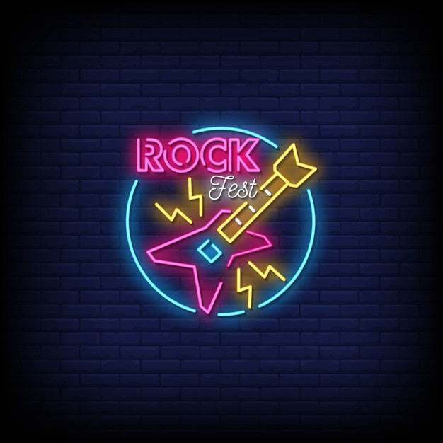 Rock Festival Neon Sign — make neon sign