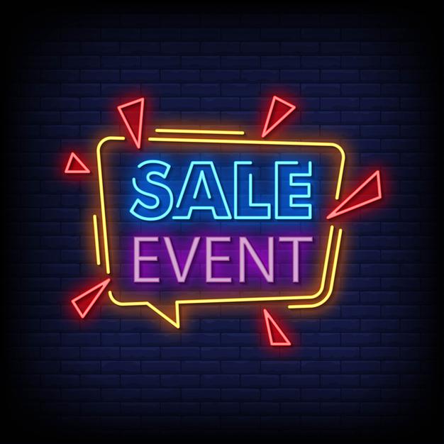 Sale Event Neon Sign Perfect For Shop & Store — make neon sign