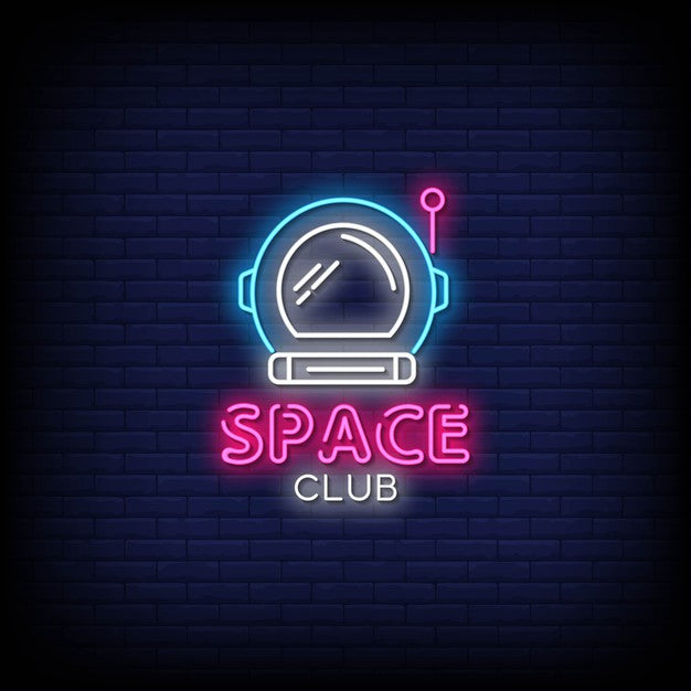Space Club Neon Sign Perfect for Bars & Events — make neon sign