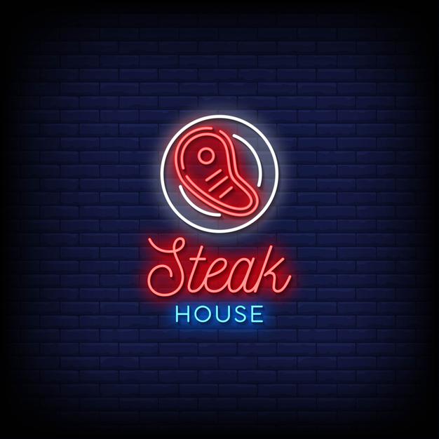 Steak House Neon Sign — make neon sign