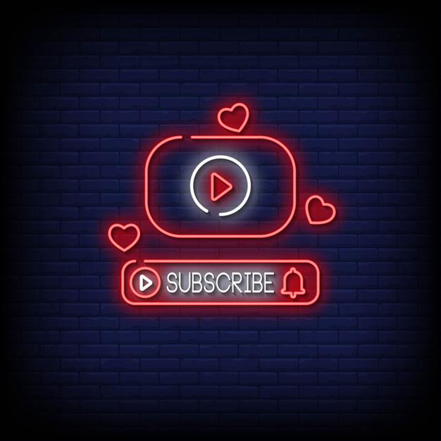 Subscribe Neon Sign — make neon sign