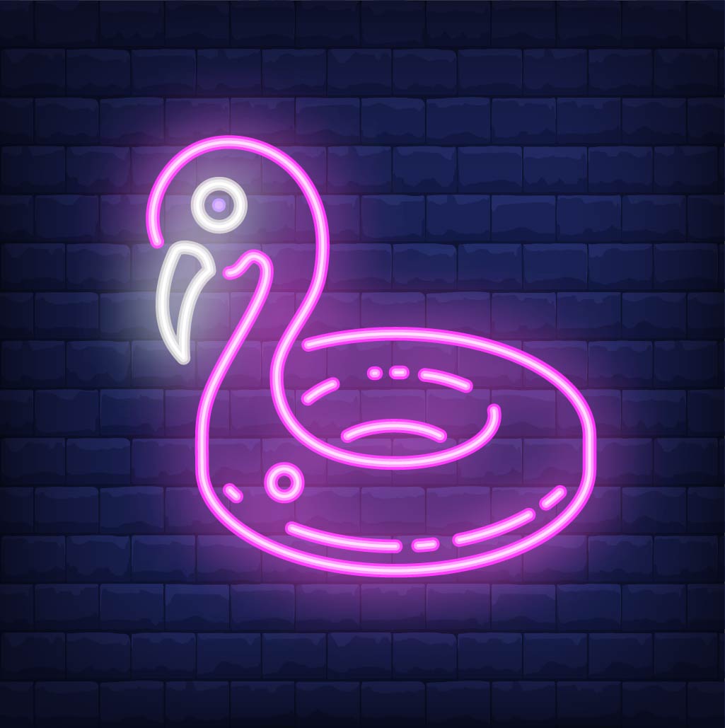Swimming Ring Neon Sign - Pink Neon Sign — make neon sign