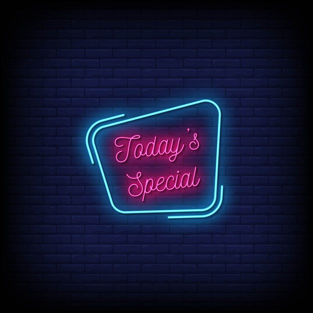 Today's Special Neon Sign Perfect for Bars & Events — make neon sign