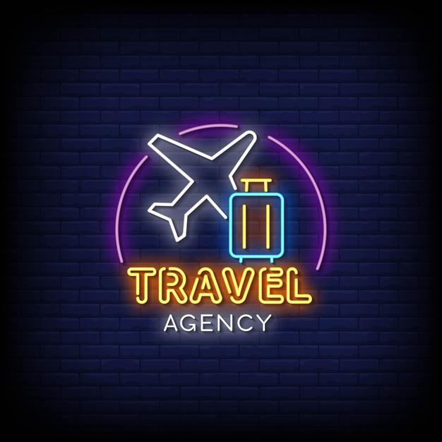 Travel Agency Neon Sign — make neon sign