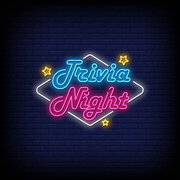 Trivia Night Neon Sign — make neon sign