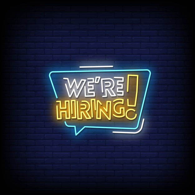 We Are Hiring Neon Sign Perfect For Your Office — make neon sign