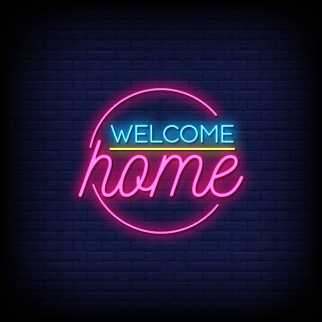 Welcome Home Neon Sign — make neon sign