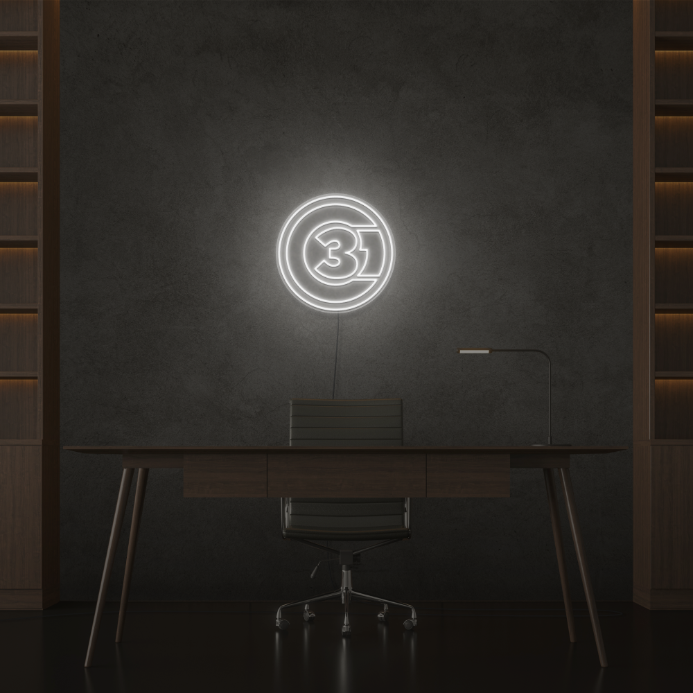 C31 Logo Neon Sign 12x12 inches — make neon sign